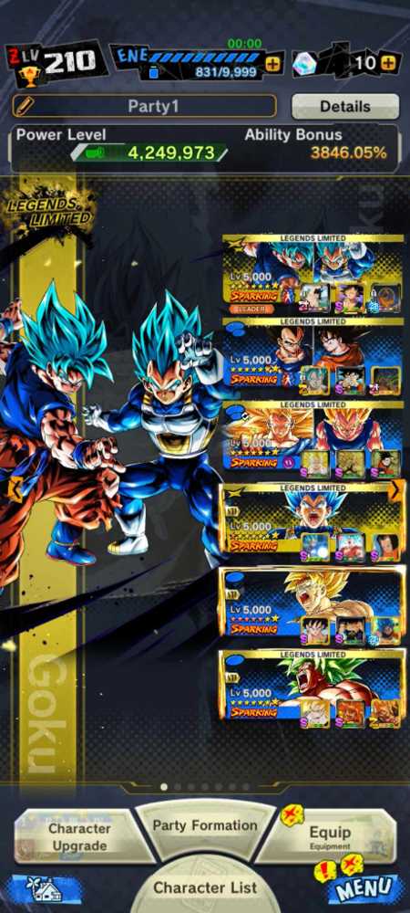 35 LF- VegetaGoku- GokuVegeta- Bardock 12s- Broly- gama- Ultimate gohan- ss Evolved Vegeta-Good ...
