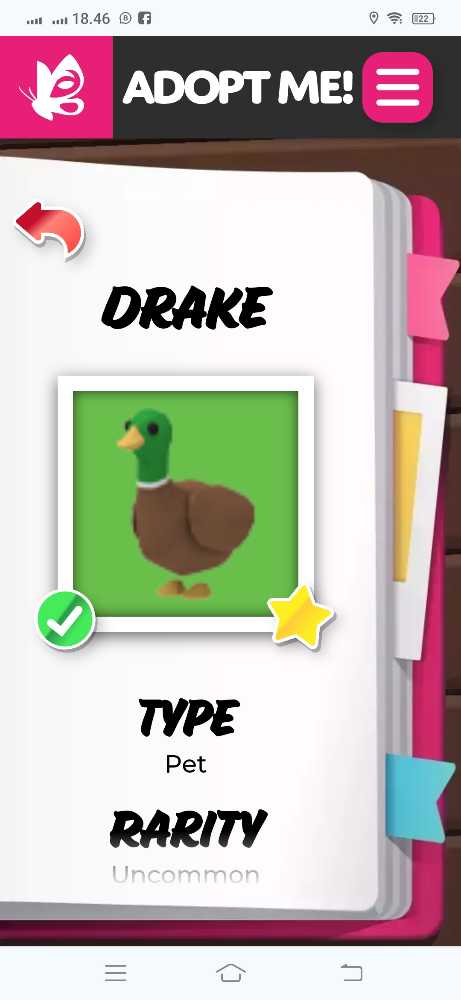 Drake FR Adopt Me Item Pet Roblox