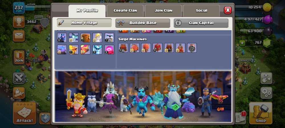 TH 16 MAX TYPEHIGH LEVEL EPIC EQUIPMENTSFULL MAXED HEROES 95-95-73-70 ...