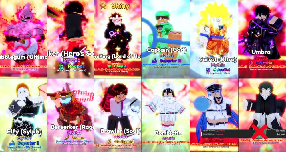 Anime Adventures (Meta) Unique Shiny Gilgamesh (King of Heroes) Roblox