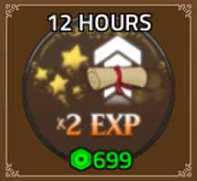 2X EXP BOOSTS (12 HOURS) 699R - [KING LEGACY - ROBLOX]
