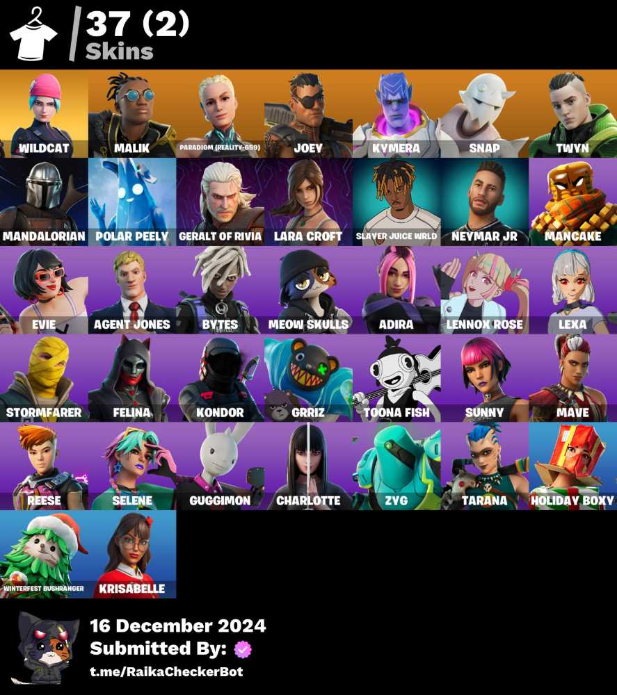 [PC/PSN/XBOX] 37 skins | Wildcat | Malik | Paradigm (Reality-659 ...