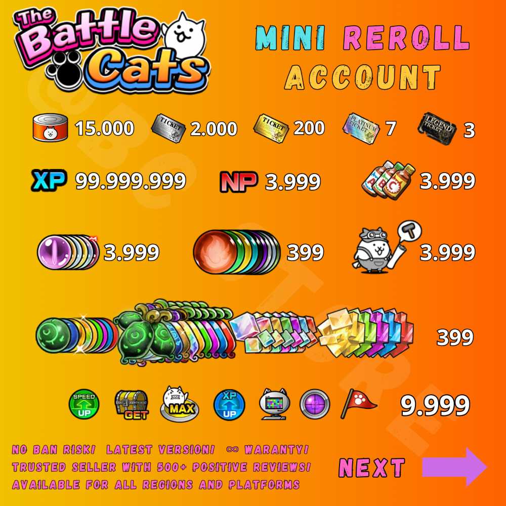 [w/ Bonus!] Mini reroll / gacha Battle Cats account [Android/iOS] [All ...