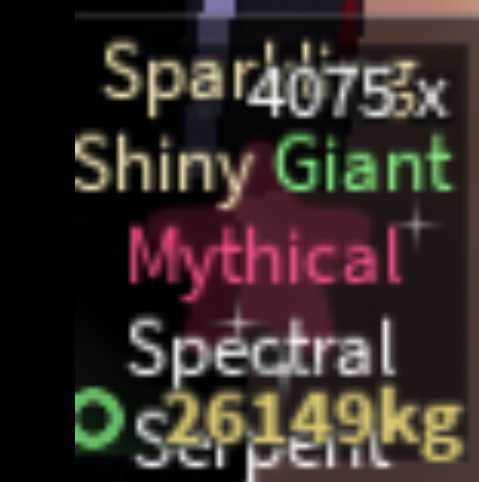Sparkling Shiny Giant Mythical Spectral Serpent - Fisch