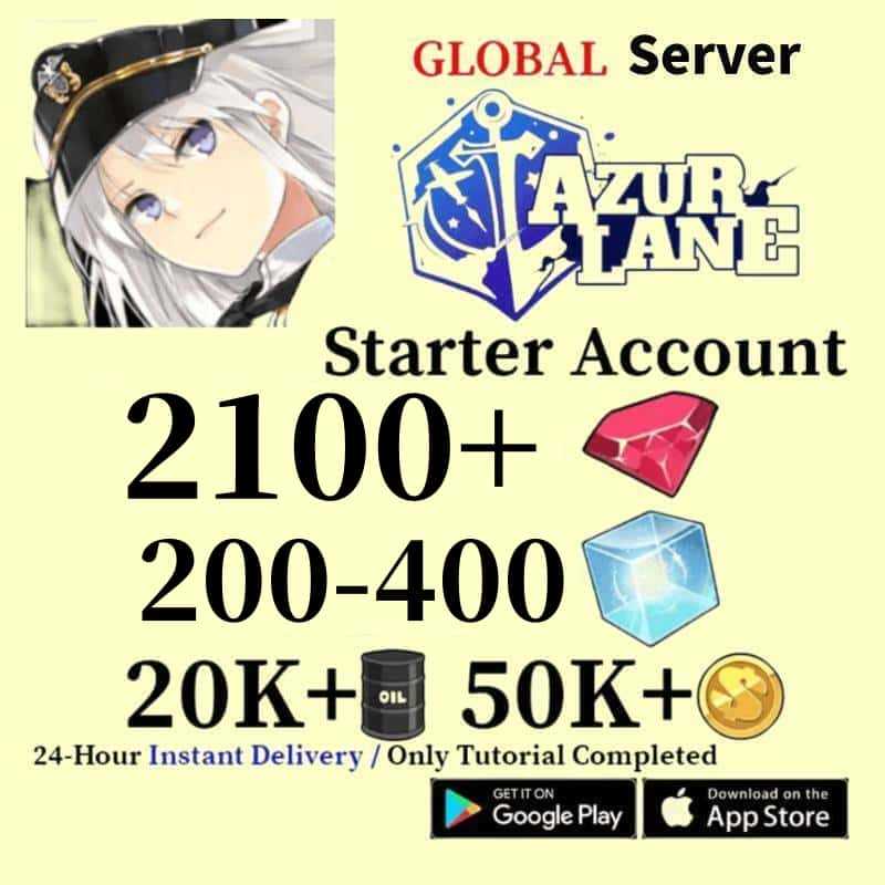 Global Server|2100+ gems - Azur Lane Accounts Reroll Account