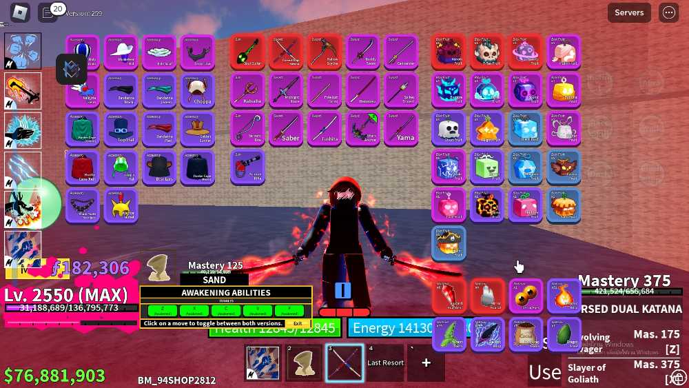 Blox Fruit Account Lv:2550Max | Full Awaken Dough | GodHuman | Cursed ...
