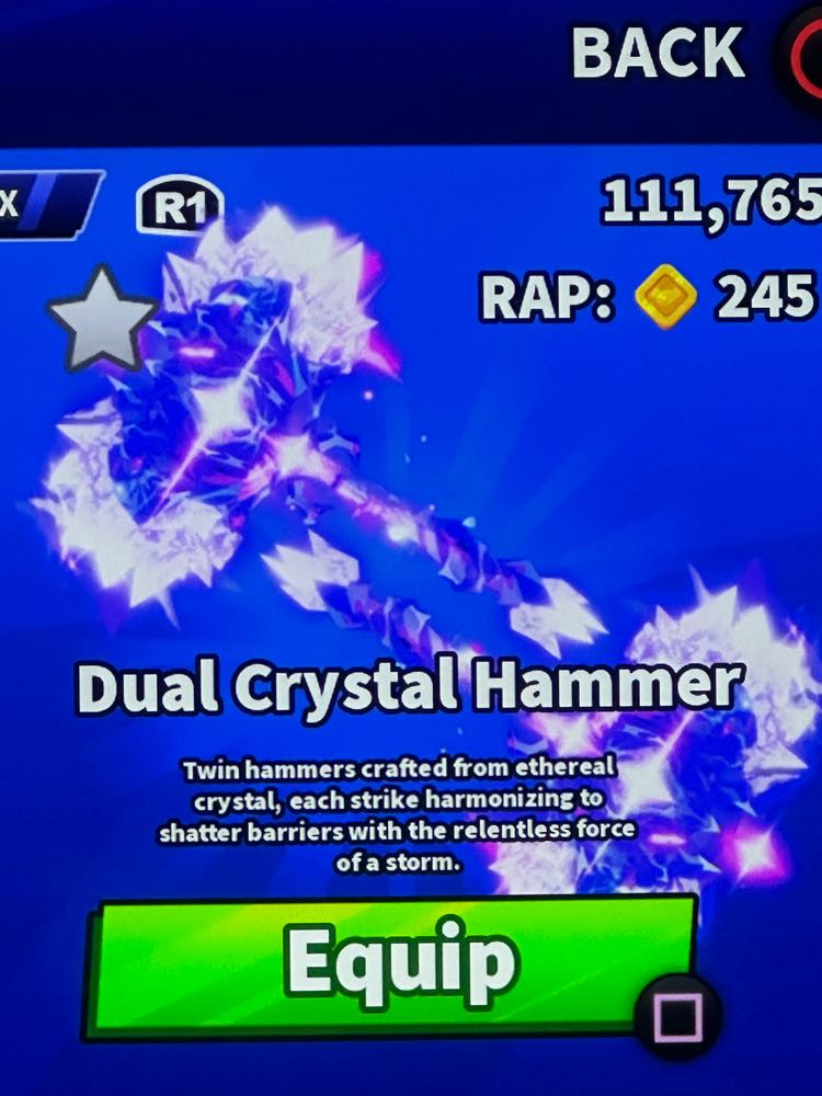 [BLADE BALL] DUAL CRYSTAL HAMMER