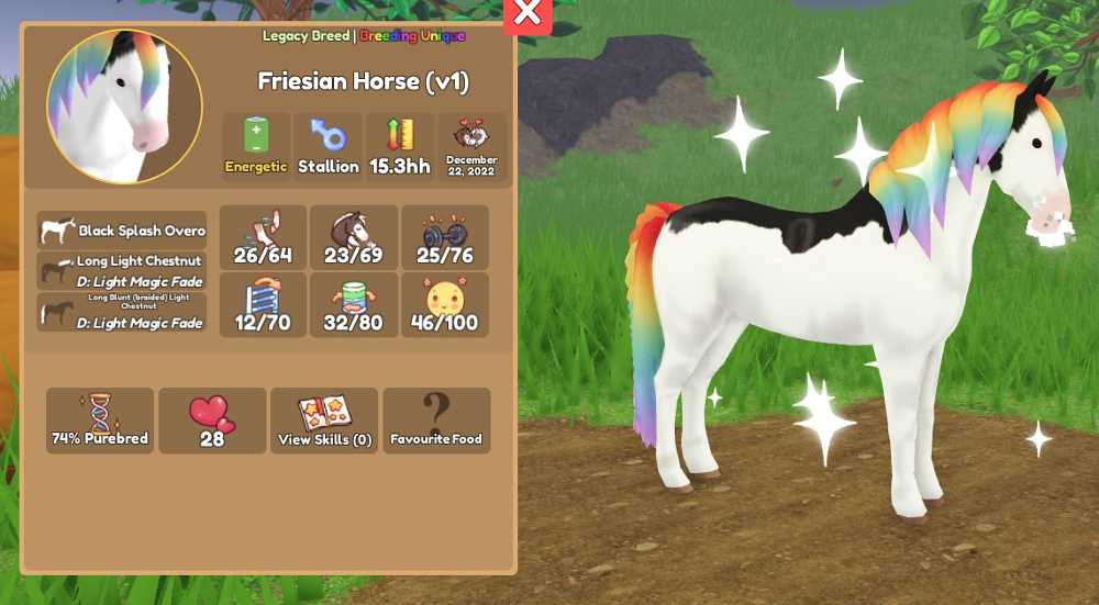 v1 Friesian Black Splash Overo