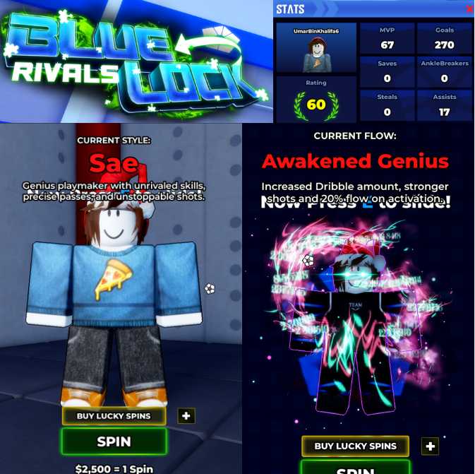 ROBLOX | Blue Lock: Rivals | Style Sae | Flow Awakened Genius ...