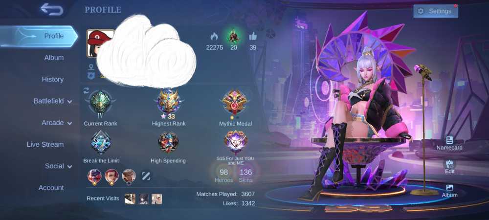 136 Skins. 1 Event Skin. 1 Stun. 6 Epic and Others