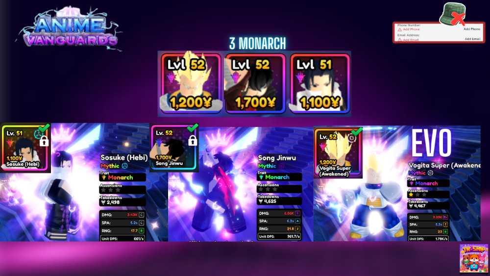 07. Anime Vanguards 3Monarch LV.75 ⭐Vojita Super EVO 0.1 Monarch⭐Song ...