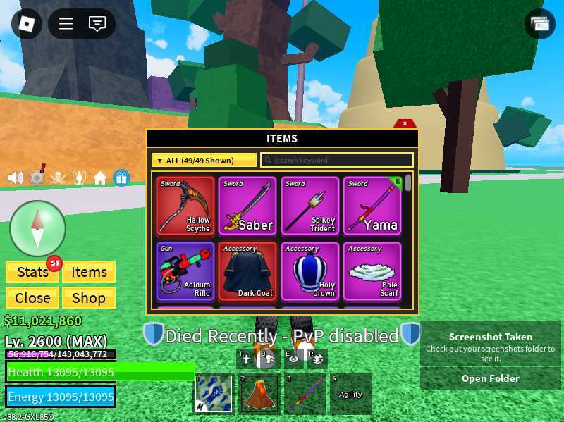 ️ROBLOX 2600 LVL ️ Yeti inventory CDK Godhuman