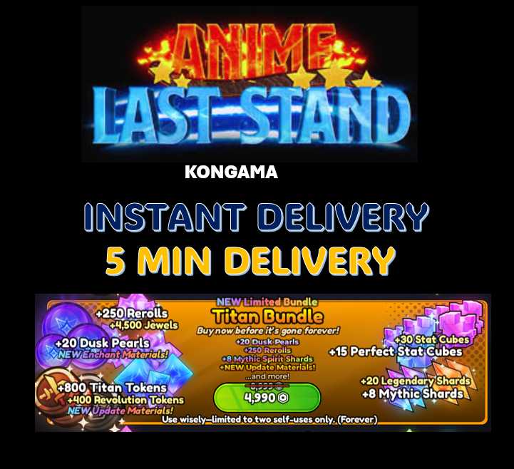 Anime Last Stand Titan Bundle (instant delivery)