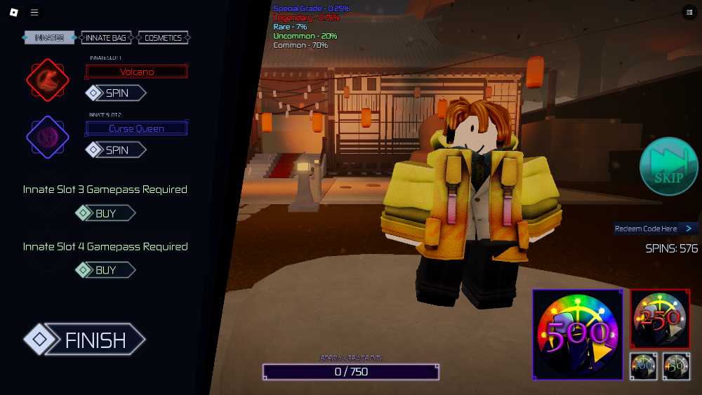 Jujutsu Infinite, Curse queen Yuta innate,Volcano mastery,lvl max ...