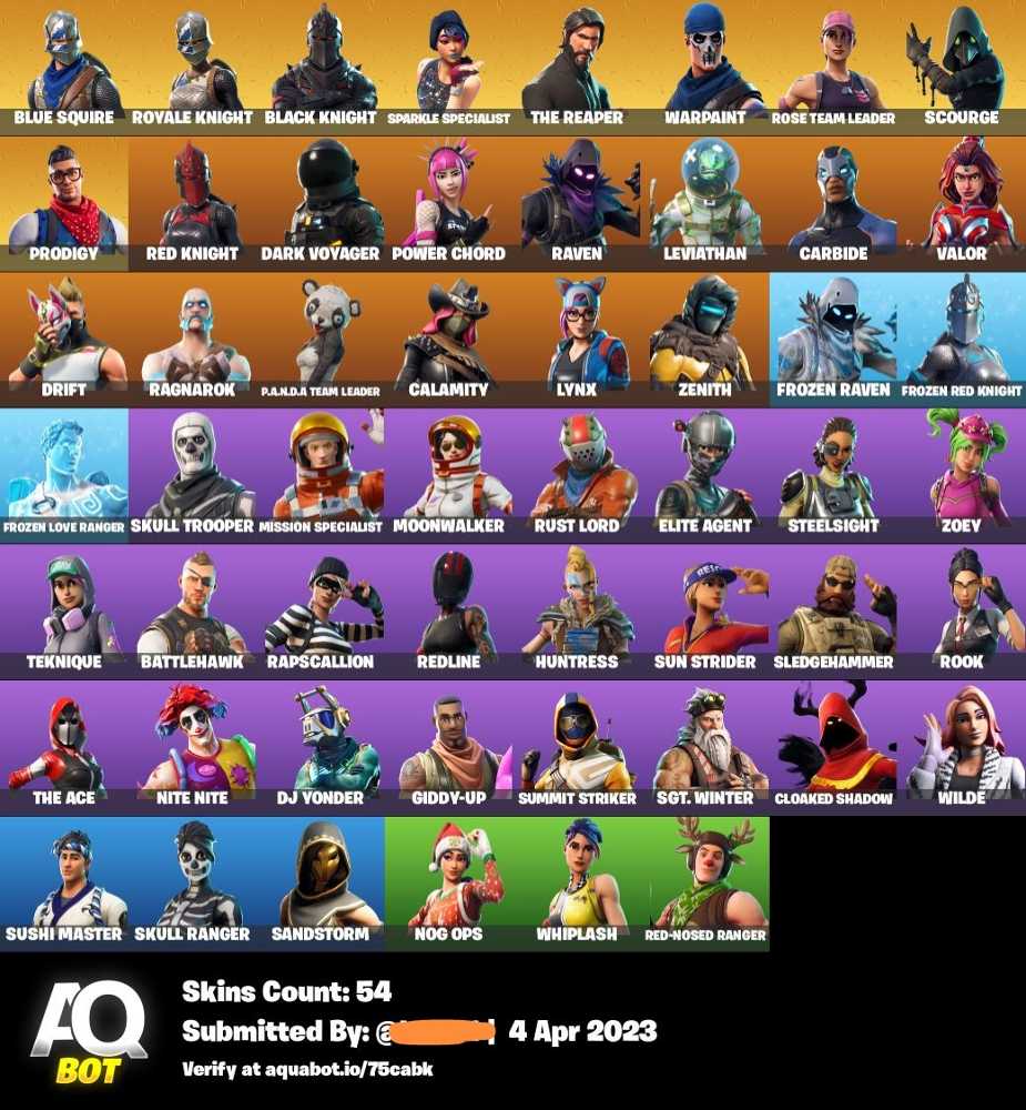 54 skins Black Knight The Reaper Scourge Drift (Max) Sparkle Specialist ...