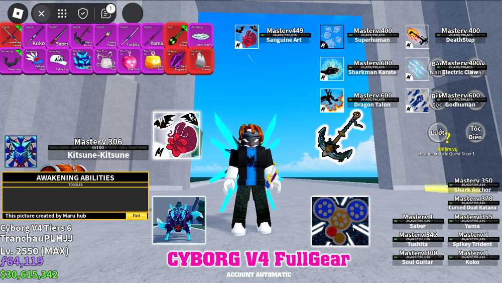 22. [ INSTANT ] Eat Kitsune Full SKill | Sanguine Art | Shark Anchor ...