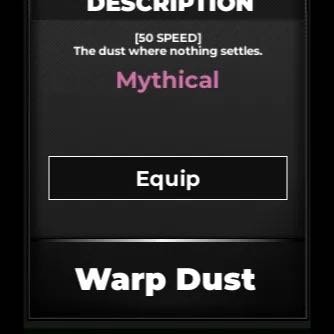 Warp Dust / Serum W [TYPE SOUL] Ultra Skill for Speed Tree