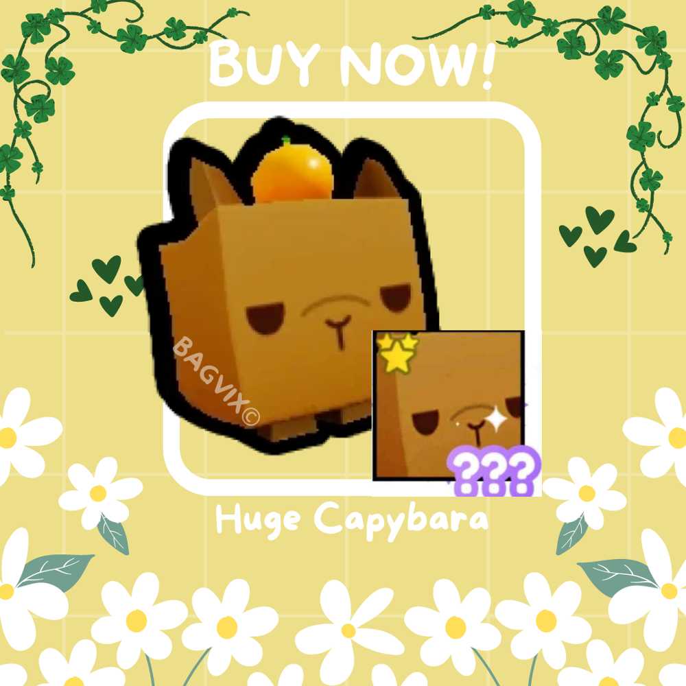 Huge Capybara | INSTANT DELIVERY - pet simulator x - pet sim - psx ...