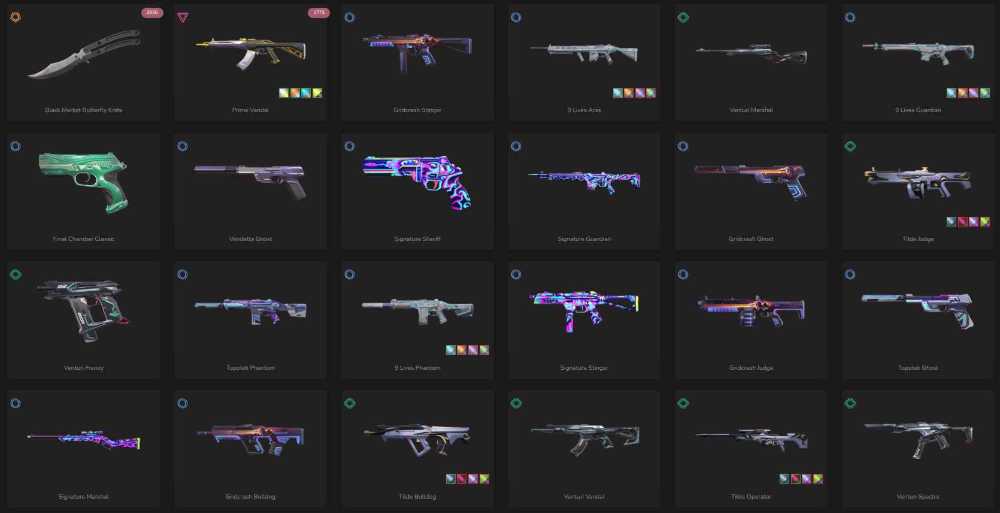 27 SKINS+BLACK.MARKET BUTTERFLY KNIFE+PRIME VANDAL+TILDE(JUDGE+OPERATOR ...
