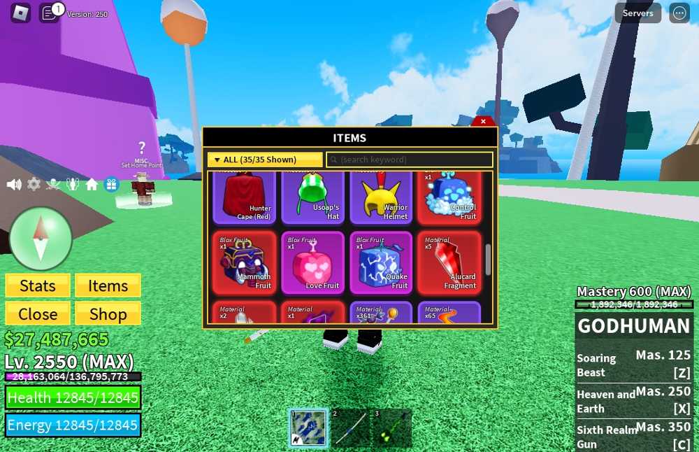 Blox Fruits 2550 Lvl Angel Godhuman Max Control Fruit Mammoth Fruit