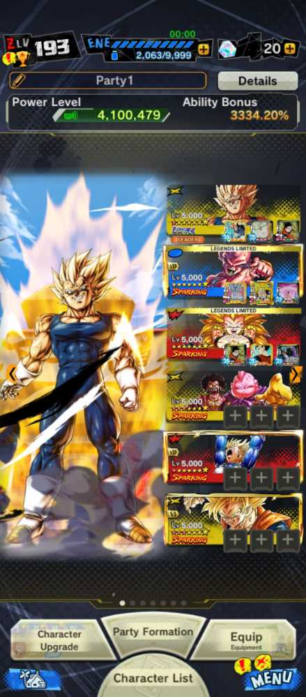 D94-IOS+Android-UL Majin Vegeta+Team GT2+17 Legends+Vip Equipment+Buu ...