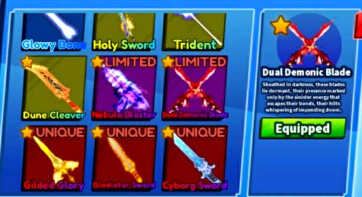 BLADE BALL - NEBULA BLASTER + DUAL DEMONIC BLADE 20 UNIQUE SWORD | BLOX ...