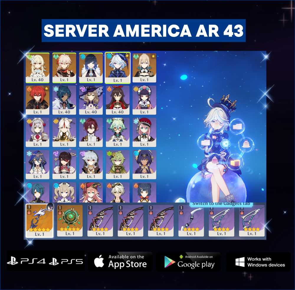 ⭐️SERVER AMERICA (NOT ASIA) 43⭐️ Yelan + Aqua Simulacra + Kazuha ...