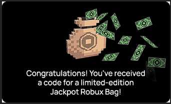 EXCLUSIVE JACKPOT ROBUX BAG CODE| ROBLOX BACK ACCESSORY