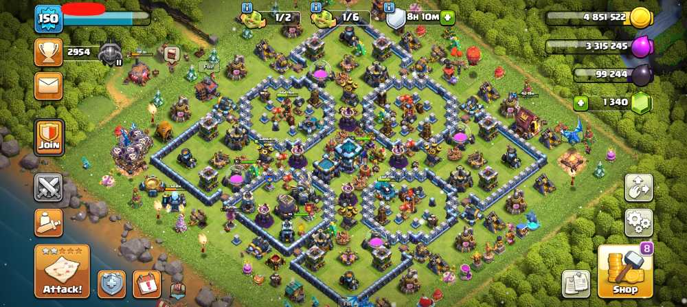 #522-TH 13-Lvl 150-King 66-Queen 69-Minion Prince 48-Warden 43-Royale ...