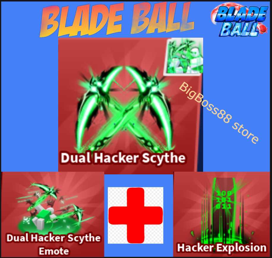 DUAL HACKER SCYTHE Full Set - Blade Ball