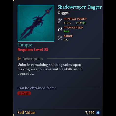 Shadowreaper Dagger - Devas Of Creation