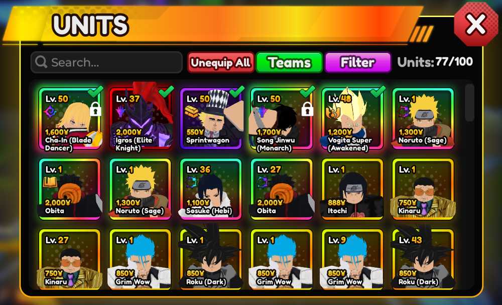 Anime vanguards | Shiny igris monarch + SJW monarch