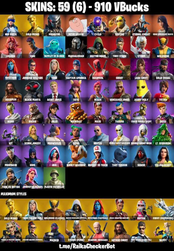 NEO VERSA+GOLD MIDAS+CYCLO+PREDATOR+ETERNAL KNIGHT+FADE+MANDALORIAN ...