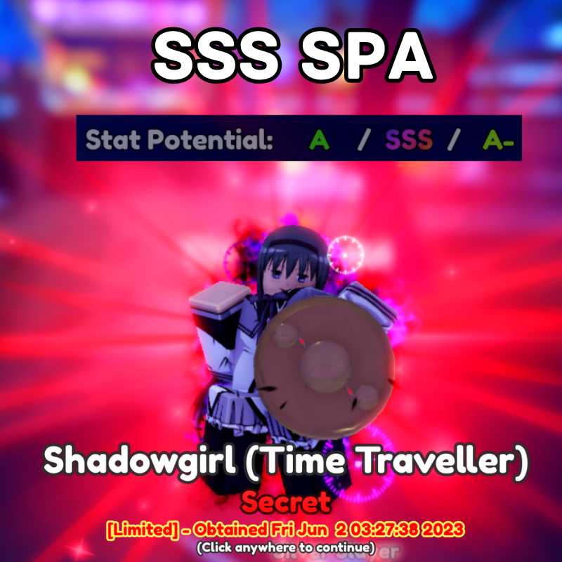 A522Homura A SSS A- / SSS SPA 10.2% - Anime Adventures - Instant Delivery