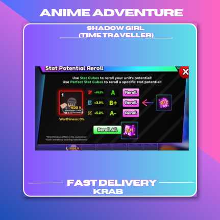 Shadow Girl (Time Traveller) - Homura evo (A B+ A-) | Anime Adventure - AA