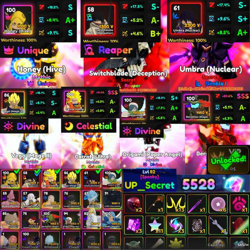 Anime Adventures | Honey Evo 0.1 Unique | Secret Switchblade Evo 0.8 ...