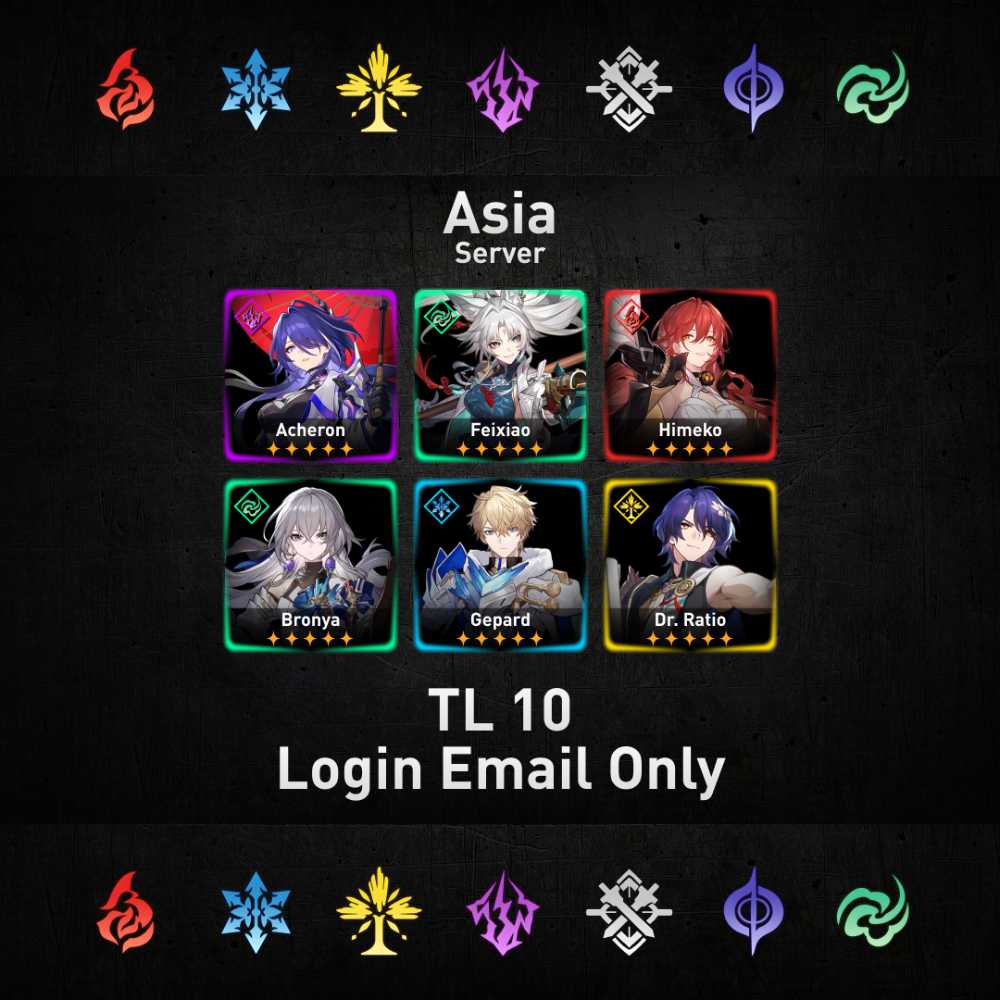 [ Asia ] TL 10 | UID 80 | Acheron + Feixiao + Bronya + Himeko + Gepard ...