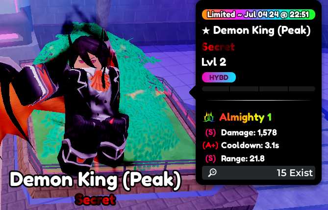 Almighty Demon King EvoAnime Defenders AD