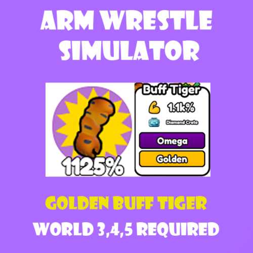 Buff Arms 1125% BUFF Tiger | Arm Wrestle Simulator