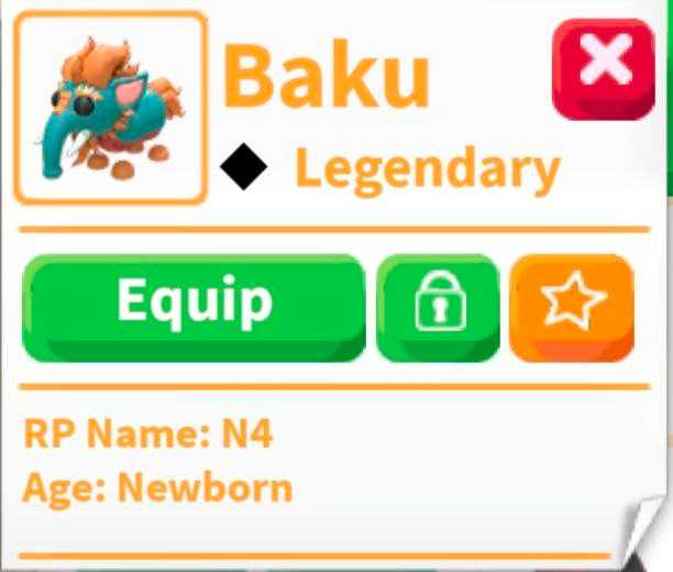 BAKU - LEGENDARY ADOPT ME