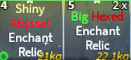 1x Hexed and Abyssal Enchant Relic [ Fisch ]