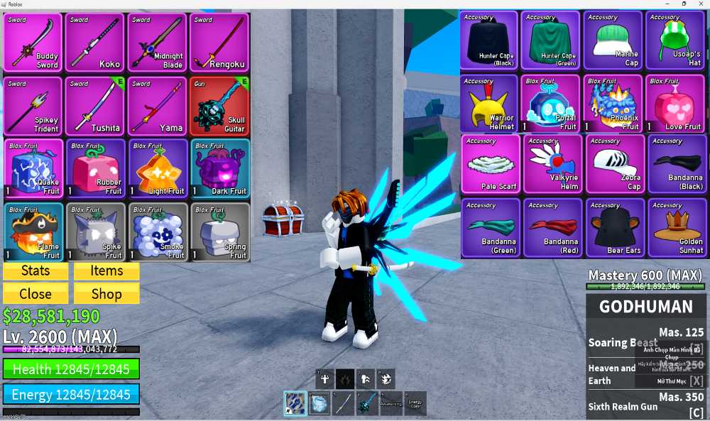 (Account Blox fruits) MAX - GOD - V4 - FULL GEAR - CYBORG