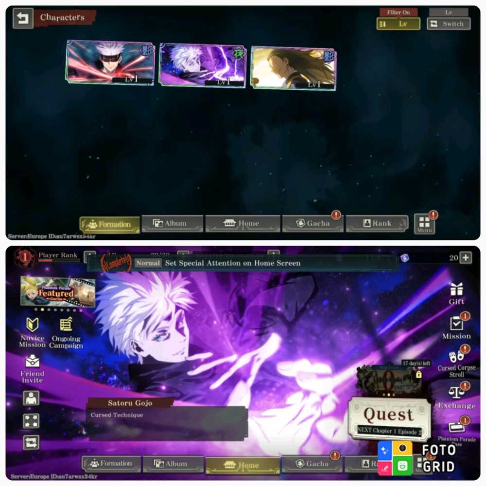 EU starter after tutor | geto + gojo V1 + gojo V2 + selector SSR + 8 ...