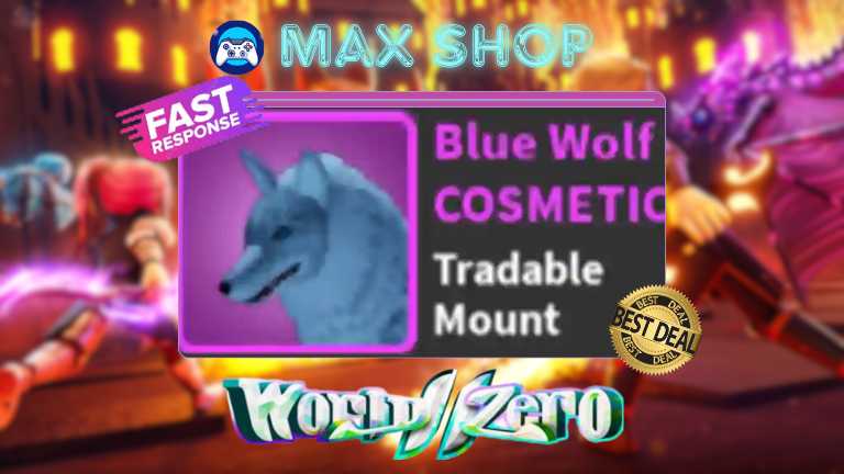 Blue Wolf Mount - World Zero | Best Deal