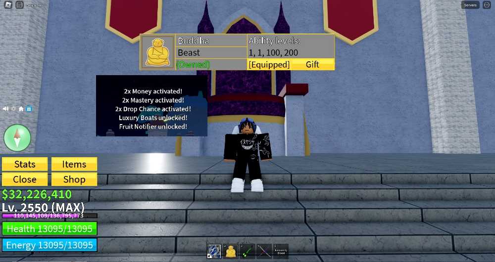 Shark V4, Complete Gamepass, Permanent Buddha, Godhuman, CDK, HS, Dark ...