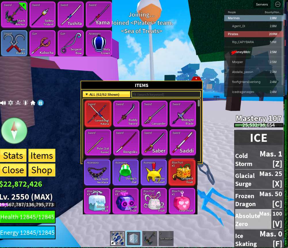 Blox Fruits / Leopard Inventory / CDK-GHM-SharkAnchor / 22m Beli / Unlinked