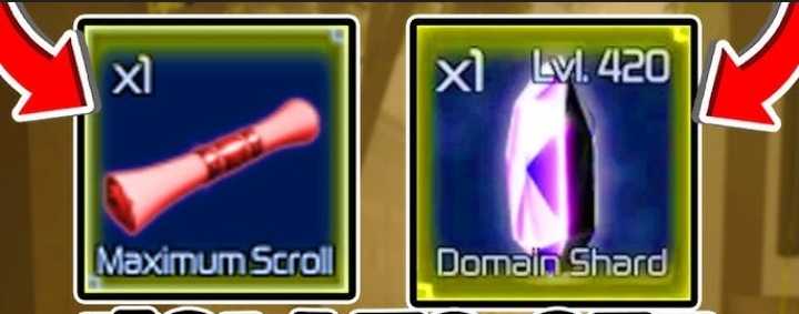 JUJUTSU INFINITE | 1x Domain Shard 1x Maximum scrolls| FAST AND SECURE