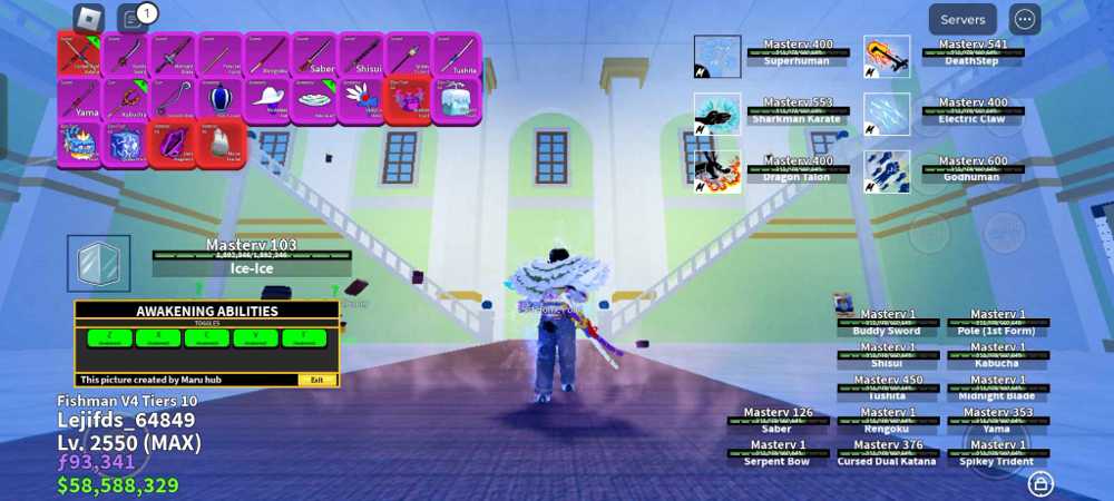 Blox Fruit | Fishman v4 T10 | Awaken ICE | GodHuman | Cursed Dual ...