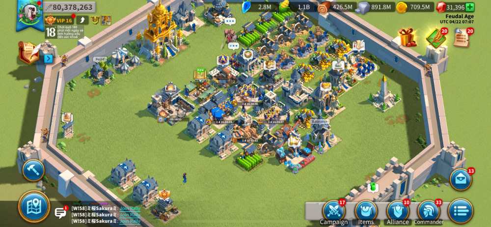 ROK1623: All Devices - 80M Vip 16 - Max 11 Commanders - 50 Passports ...