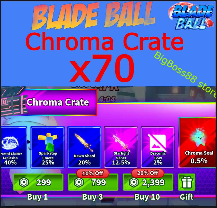 70x Chroma Crate - Blade Ball